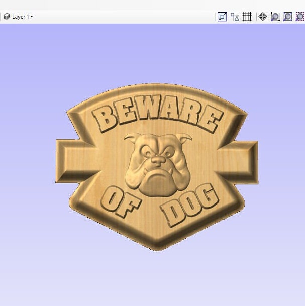 Beware of Dog Sign STL File for CNC Sign Wood Sign Cnc Sign - Etsy