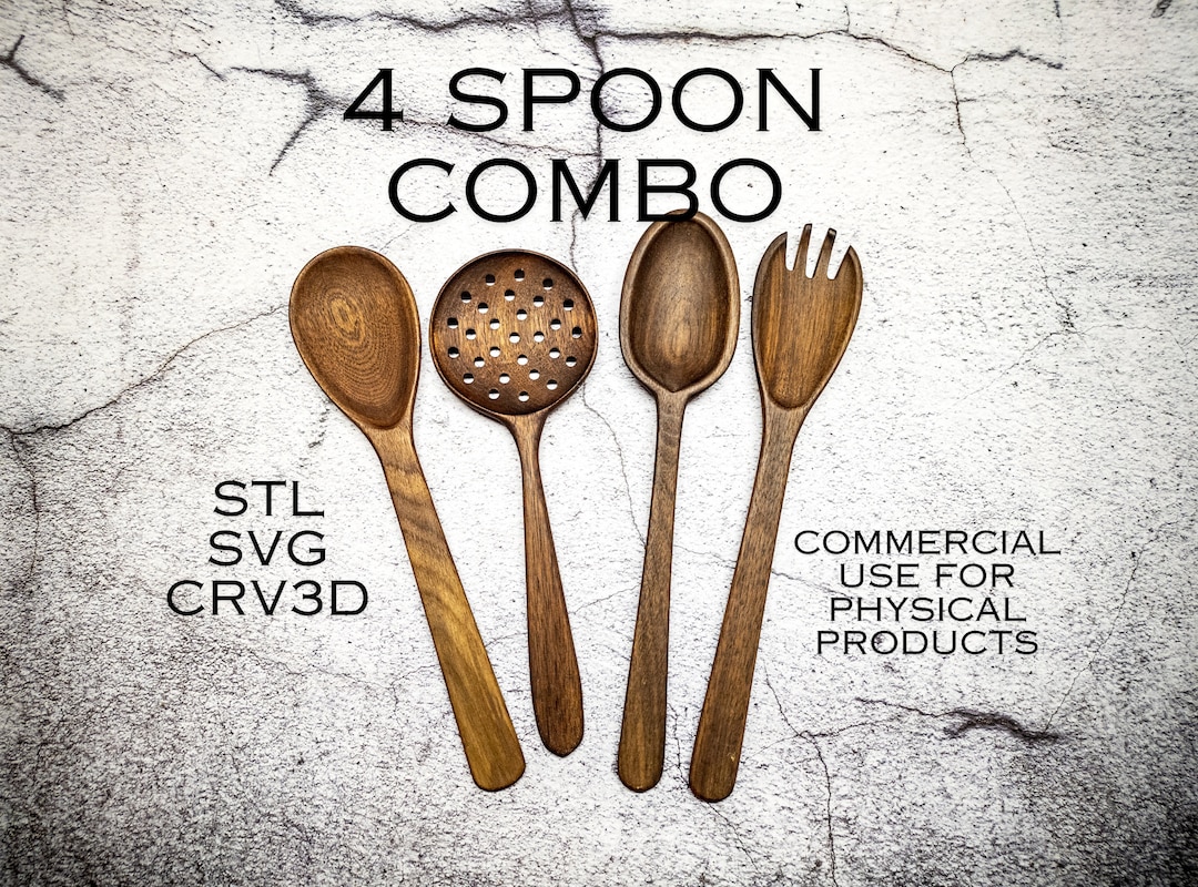 Wood Spoons - Wood Spoon Cnc Combo - Digital Files - Kitchen Utensil ...