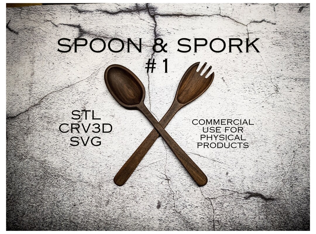 Spoon - Cnc Kitchen Spoon - Wooden Spoon - STL File - STL Spoon - Etsy