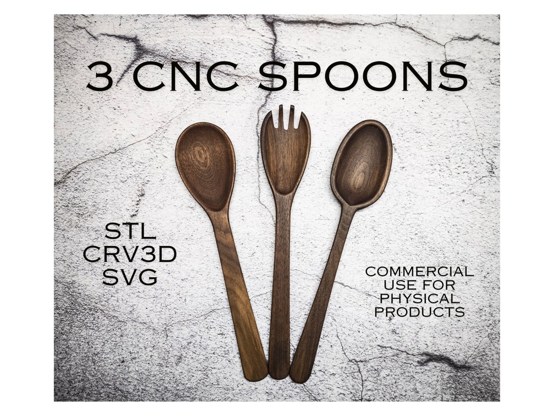 Spoon - Cnc Kitchen Spoon - Wooden Spoon - STL File - STL Spoon - Etsy