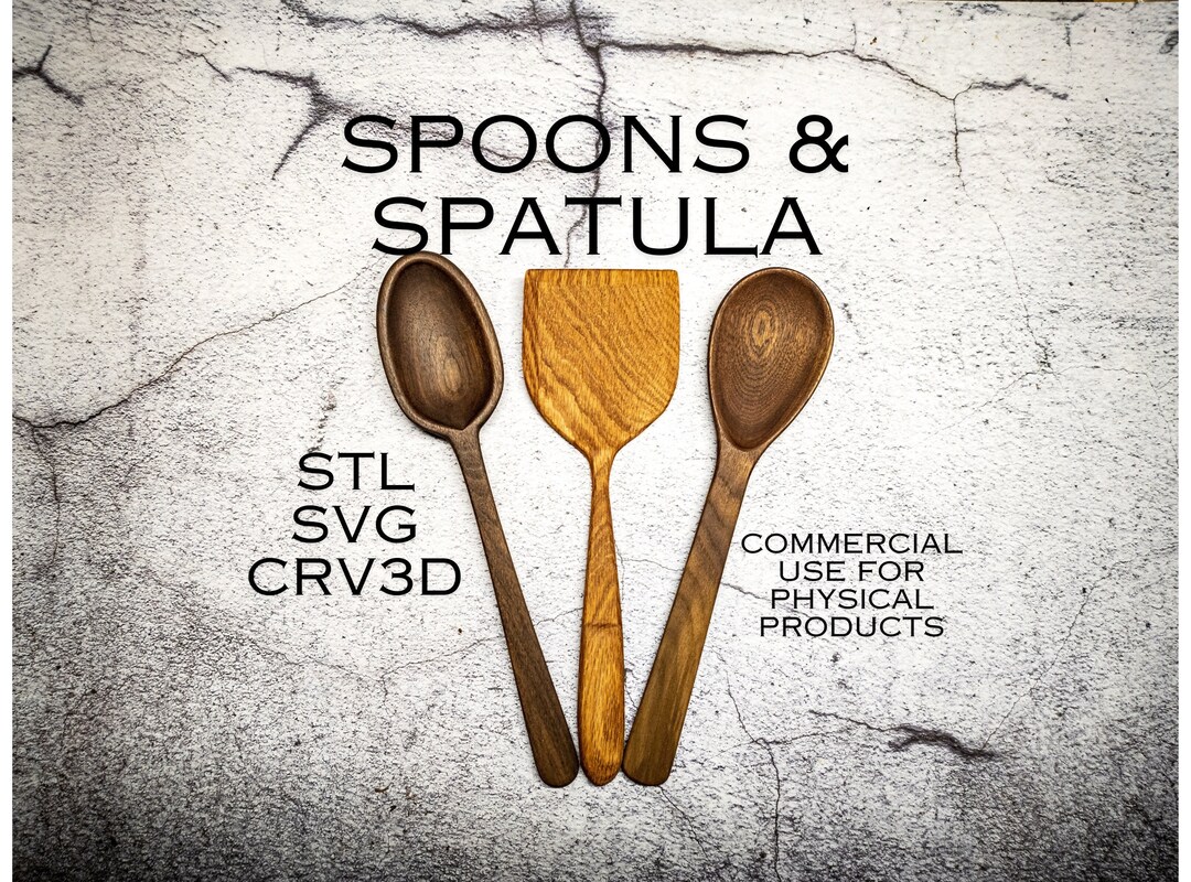 Spoon - Cnc Kitchen Spoon - Wooden Spoon - STL File - STL Spoon - Etsy