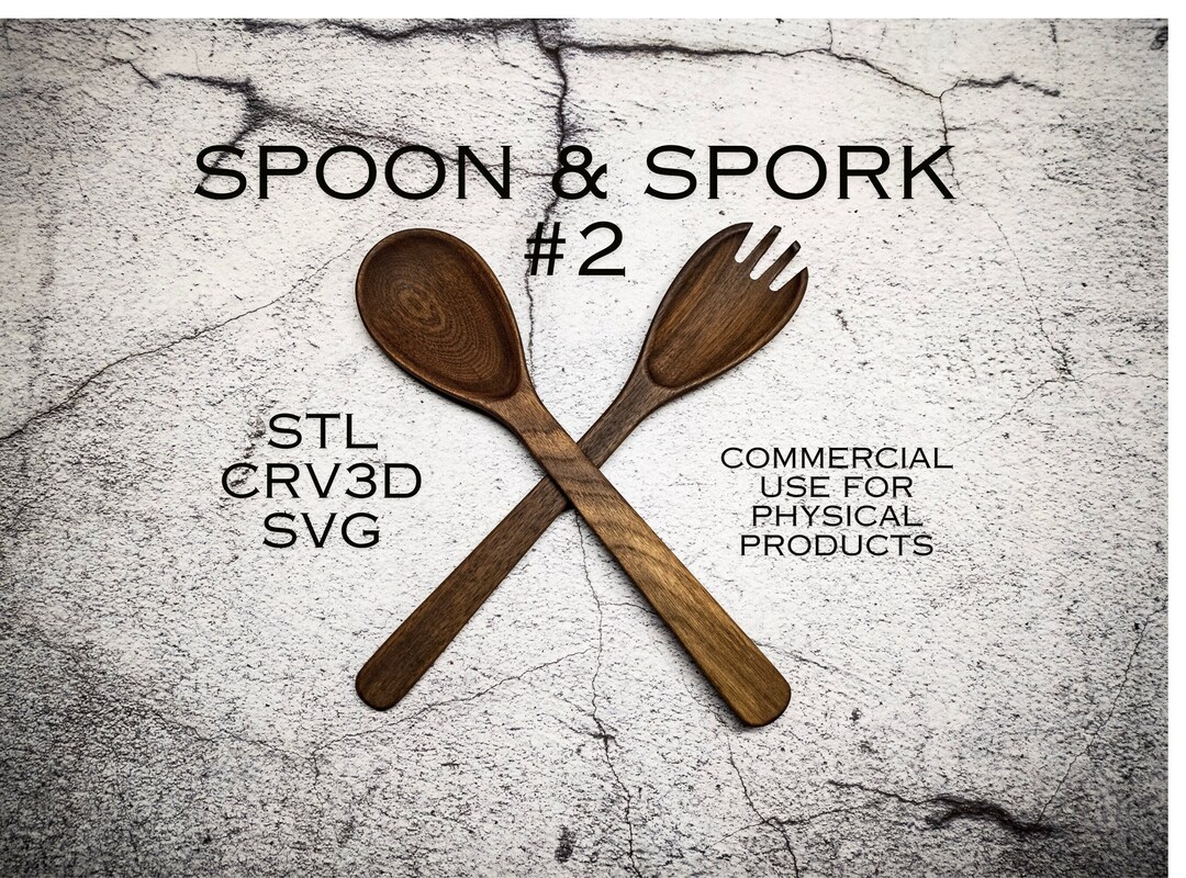 Spoon - Cnc Kitchen Spoon - Wooden Spoon - STL File - STL Spoon - Etsy