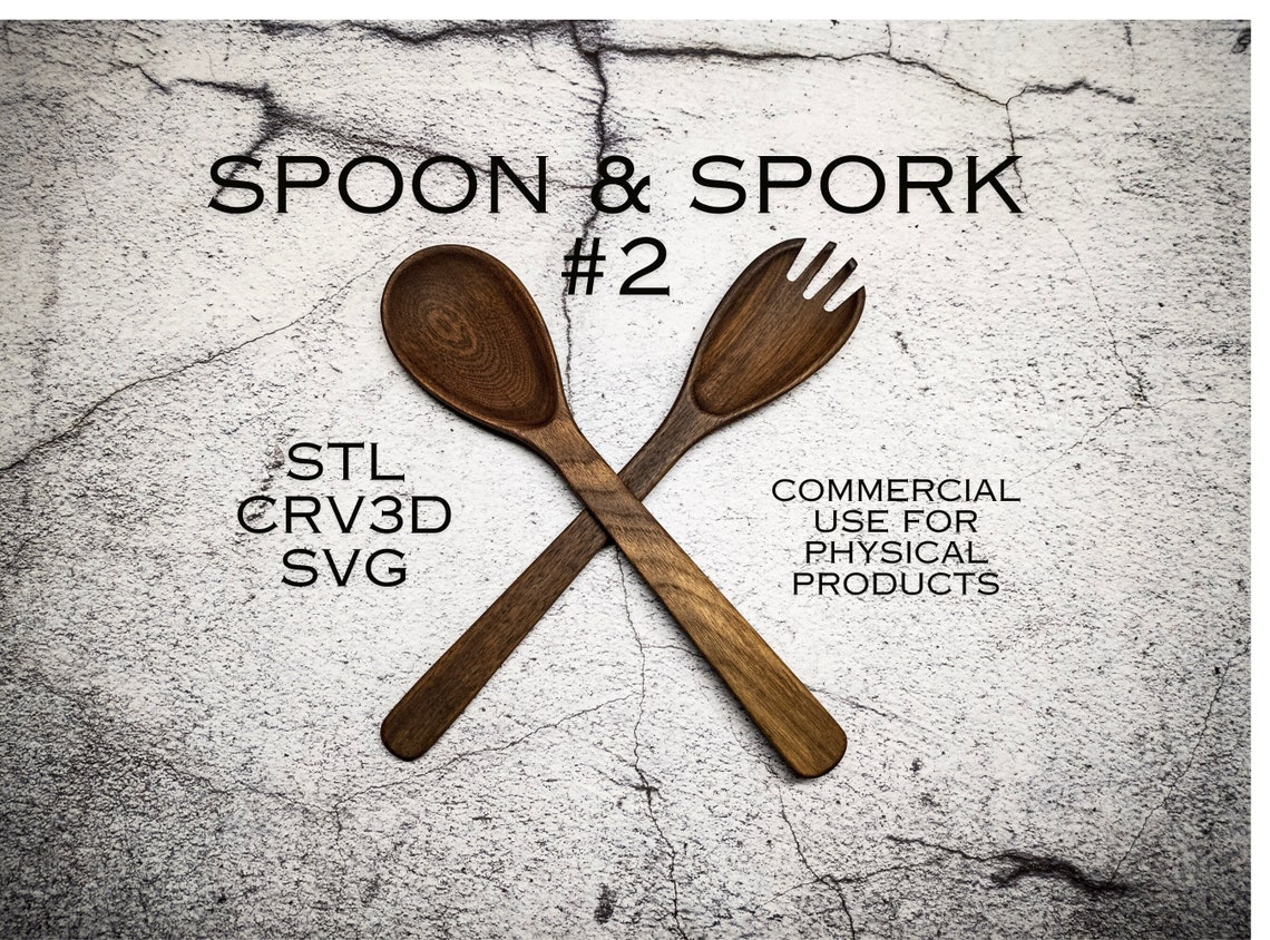Spoon - Cnc Kitchen Spoon - Wooden Spoon - STL File - STL Spoon - Etsy