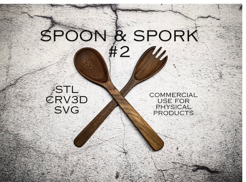 Spoon - Cnc Kitchen Spoon - Wooden Spoon - STL File - STL Spoon - Etsy
