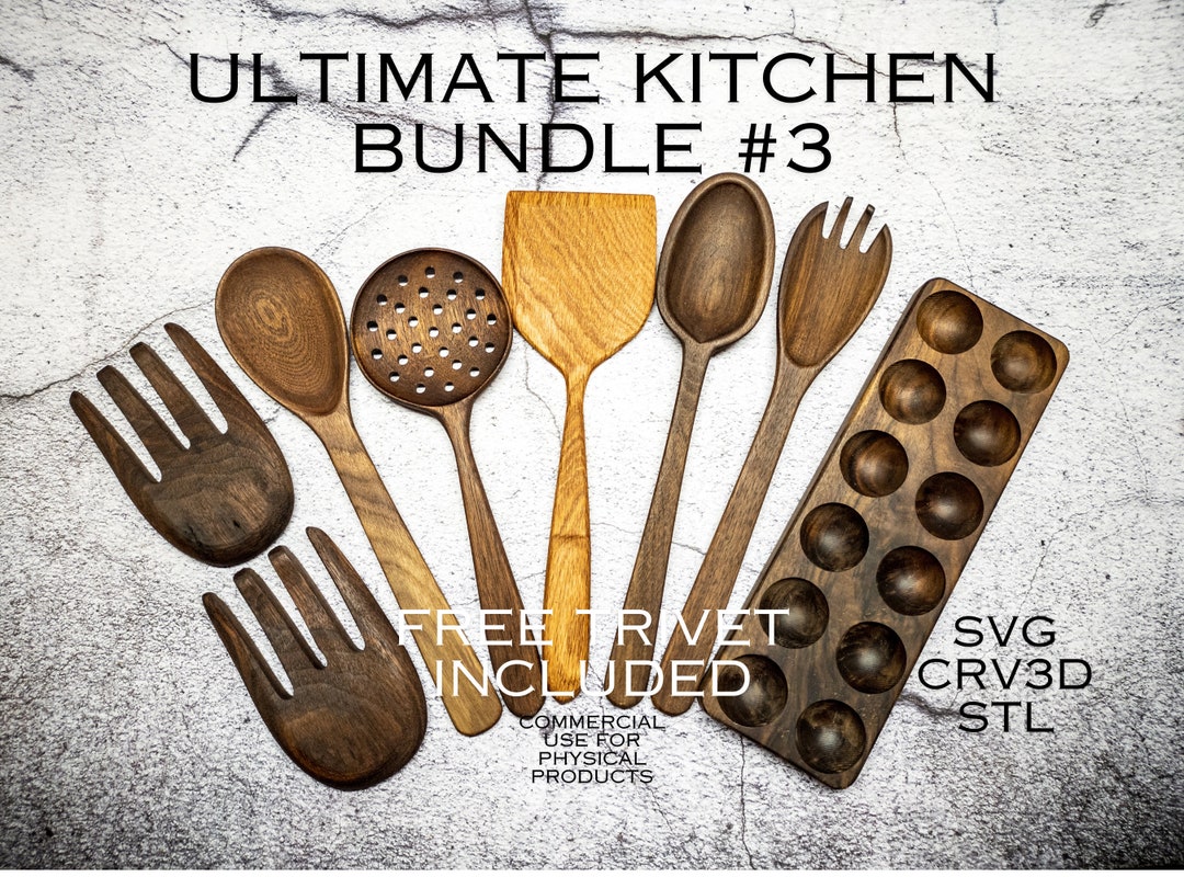 Wood Spoon Digital File Spoon Wooden Spoons Bundle of Wooden Spoons ...