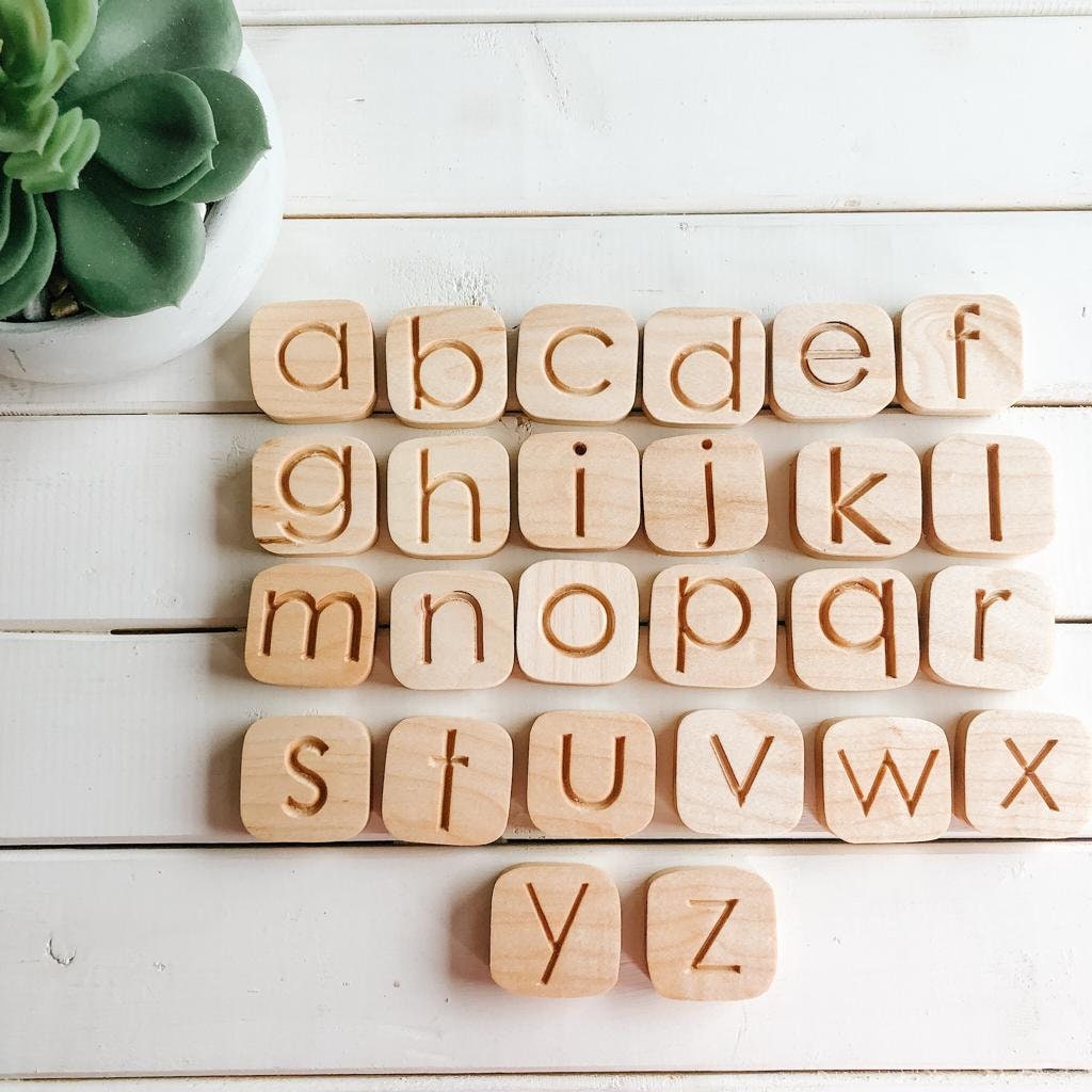 Alphabet Letter Tiles - Montessori Learning - CNC Digital Files ...