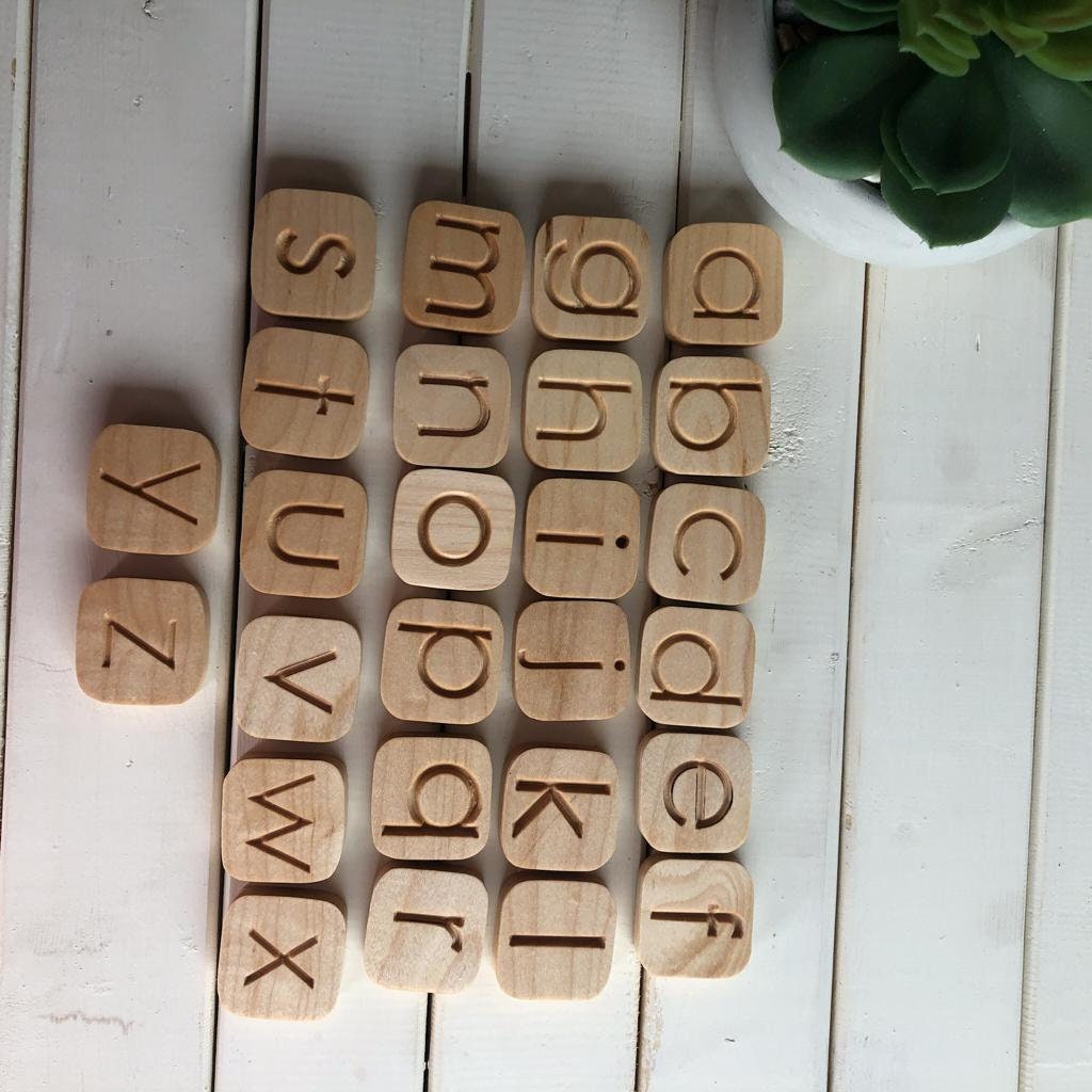 Alphabet Letter Tiles - Montessori Learning - CNC Digital Files ...