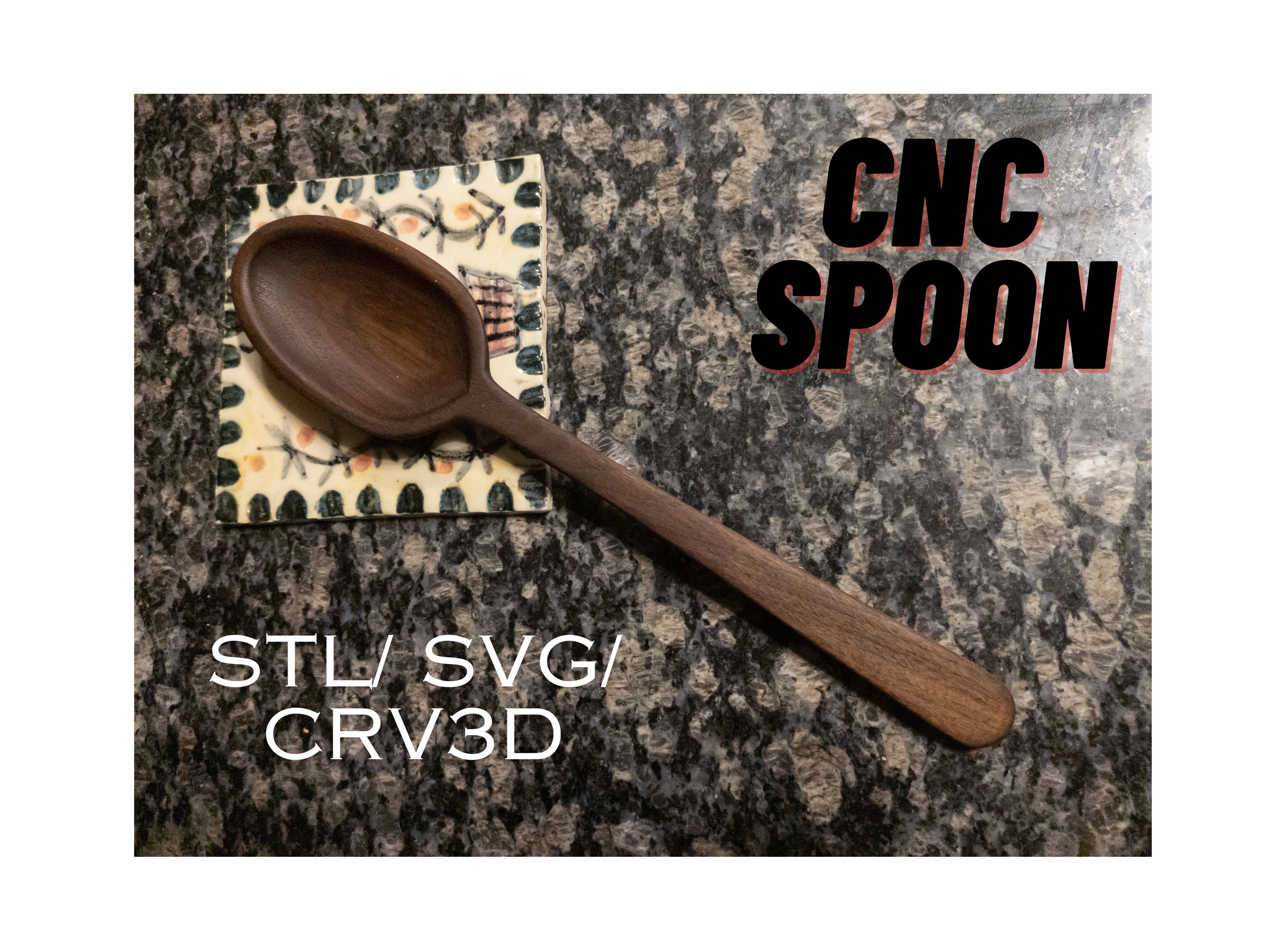 Spoon - Cnc Kitchen Spoon - Wooden Spoon - STL File - STL Spoon - Etsy