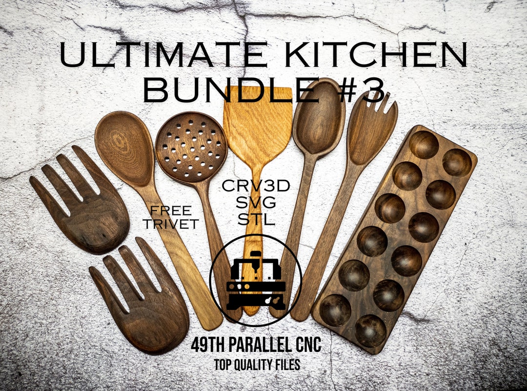 Wood Spoon - Cnc Digital File - Double Sided Project - Wooden Spoon ...