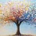 Colorful Tree Painting on Canvas Original Large Texture Wall Art Living ...