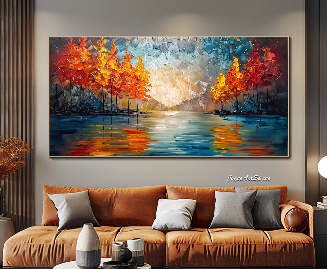 Original Abstract Scenery Oil Painting Delightful Landscape Painting on ...