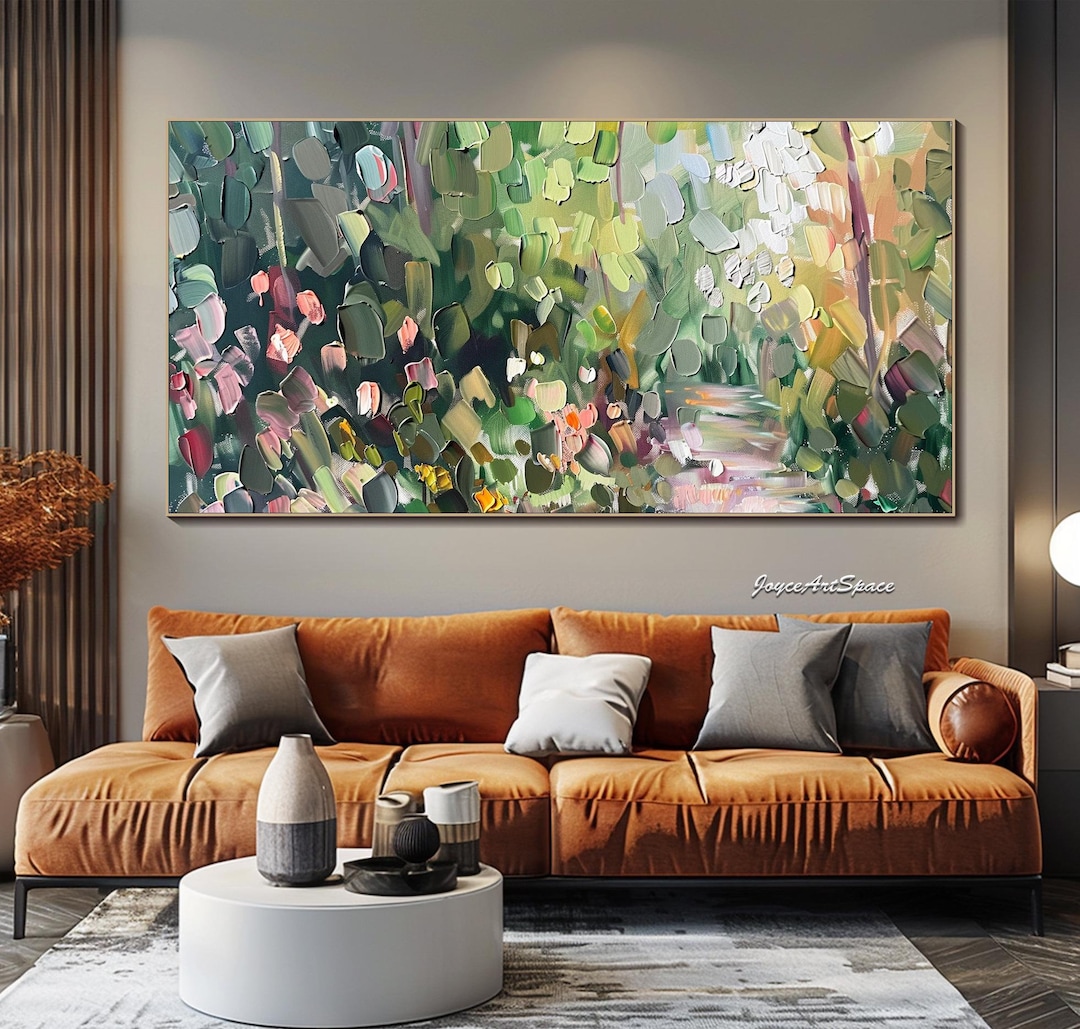 Abstract Textured Landscape Wall Art Large Original Abstract Oil Painting on Canvas Abstract ...