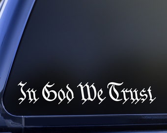 In God I Trust Car Decal - Etsy