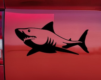 Great White Shark - Vinyl Decal - Custom Sizes and Several Colors ...
