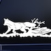 Fox Vinyl Decal Sticker, Wildlife Fox Decal, Fox on Log Decal, Window ...
