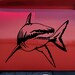Tiger Shark Vinyl Decal Sticker, Swimming Tiger Shark Decal - Etsy