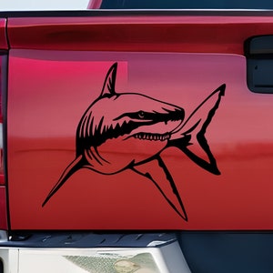 Tiger Shark Vinyl Decal Sticker, Swimming Tiger Shark Decal - Etsy