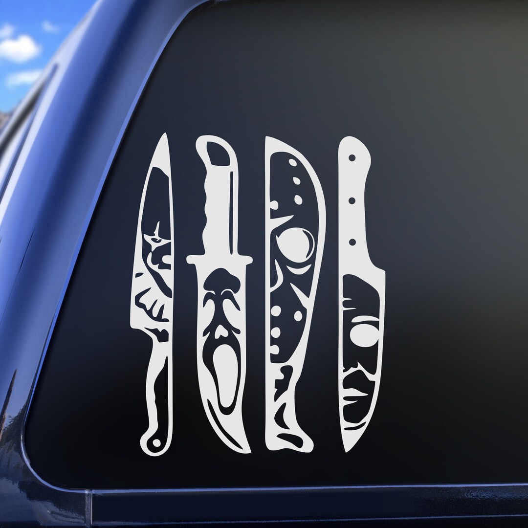 Halloween Horror Knife Set Vinyl Decal Sticker - Etsy