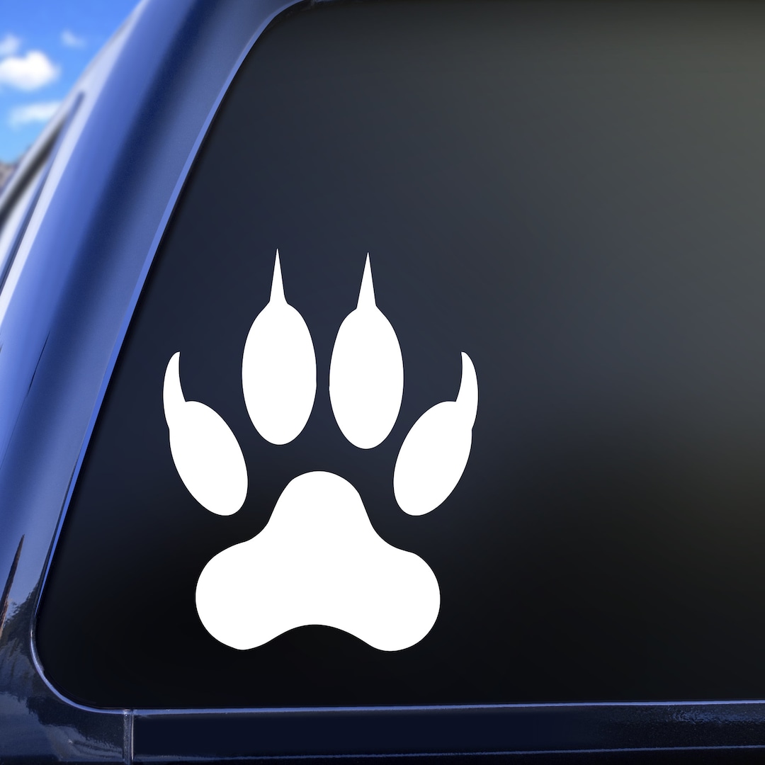 Wolf Paw Print Vinyl Decal Sticker, - Etsy