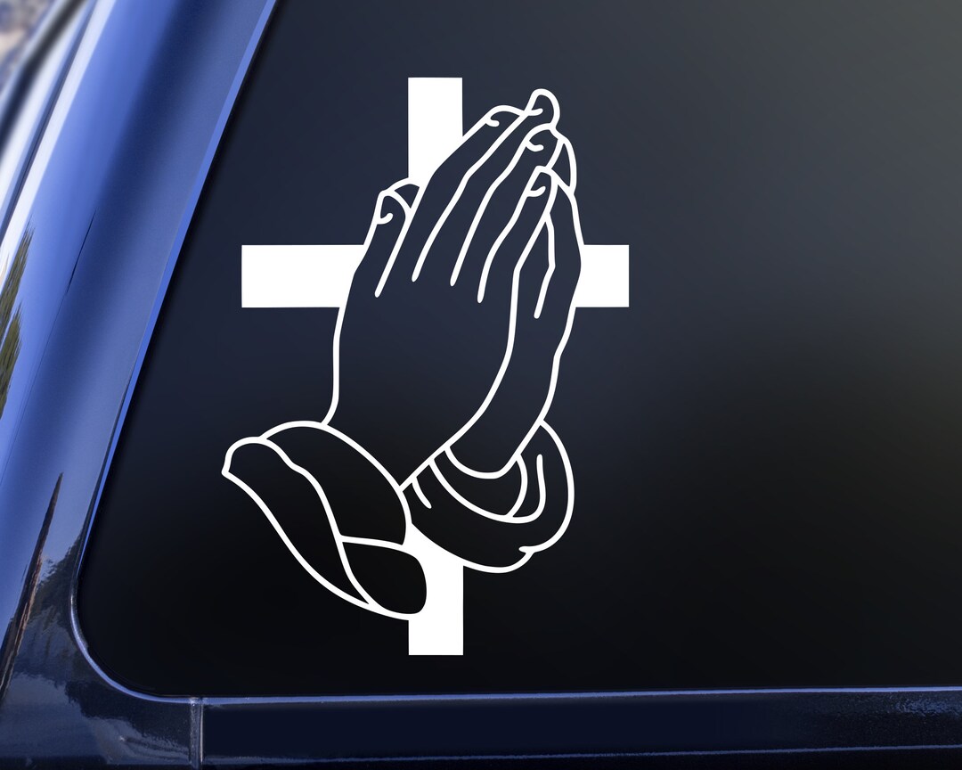 Prayer Hands Decal, Religious Decal, Christian Decal, Car Window ...