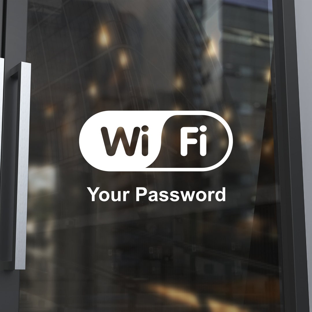 Wifi Decal, Password Decal, Internet Cafe, Wifi Password - Etsy