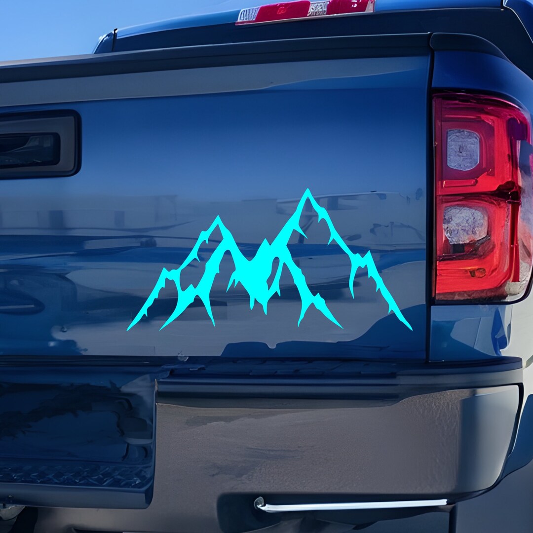 Mountain Range Vinyl Decal Sticker for Car Window, Water Bottle ...