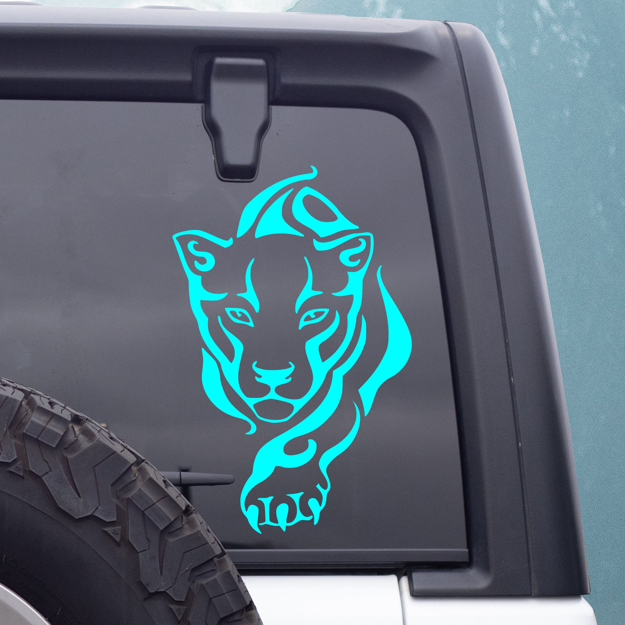 Tribal Tiger Vinyl Decal, Puma Decal Sticker - Etsy