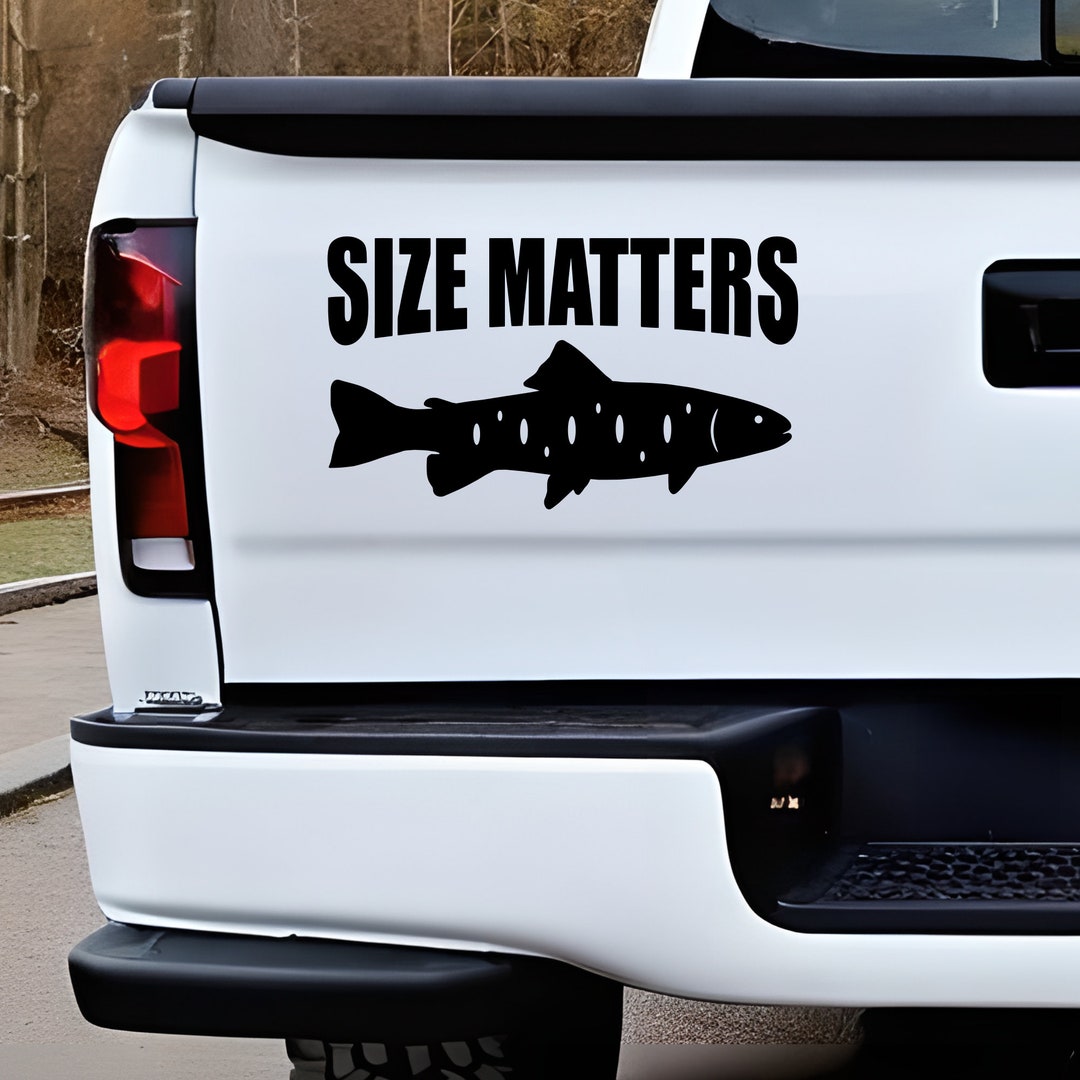 Size Matters Funny Fishing Vinyl Decal Sticker for Car Window - Etsy