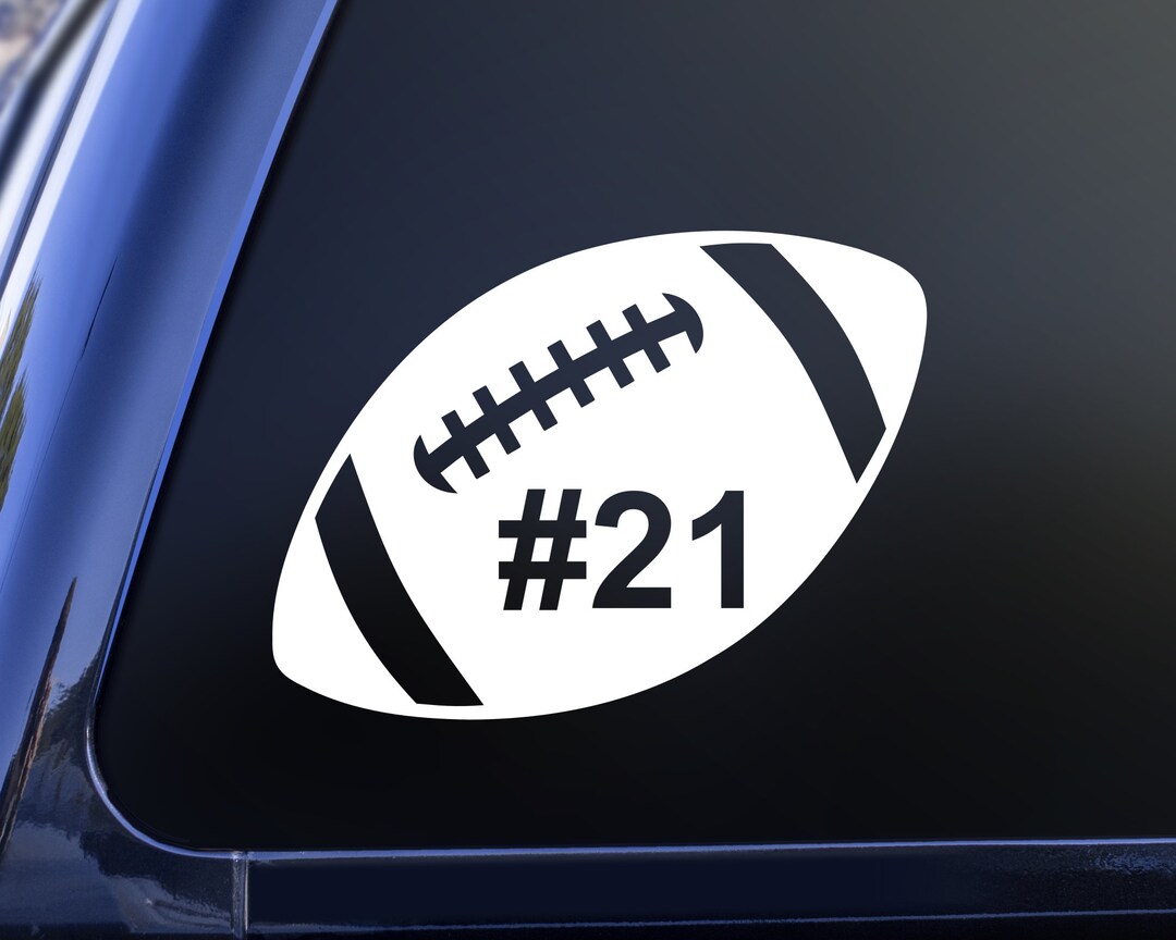 Personalized Football Decal, Football Vinyl Decal Sticker, Kids Sports ...