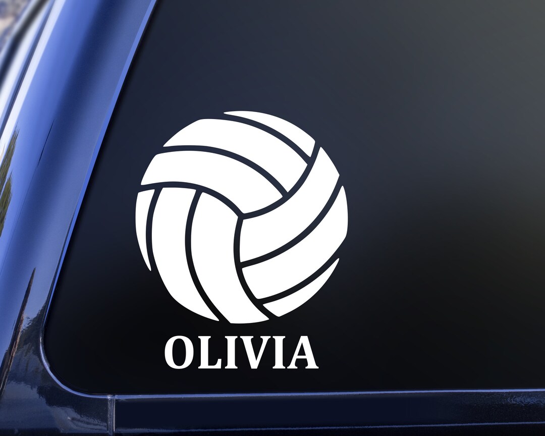 Personalized Volleyball Vinyl Decal Sticker, Player Name Decal, Kids ...