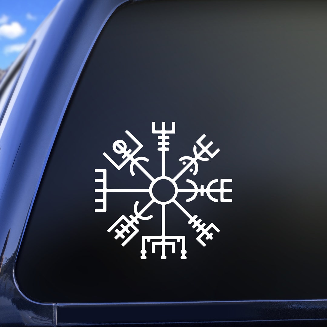 Viking Compass Vinyl Decal, Vegvisir Wayfinder Viking Compass, Car ...