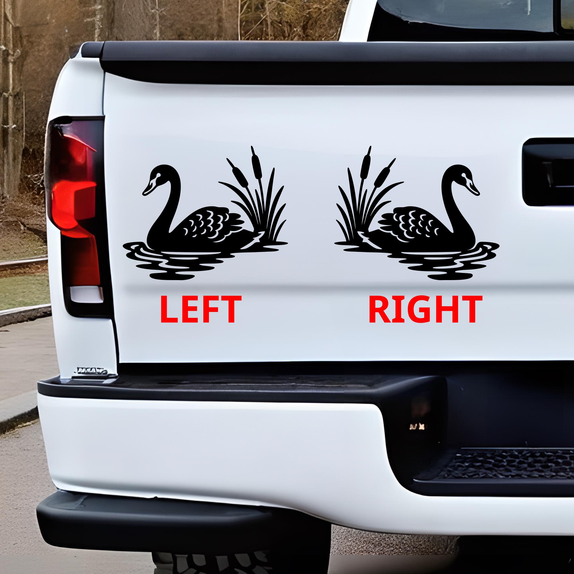 Swan Decal, Swan Swimming With Water Reeds Decal, Water Bird - Etsy