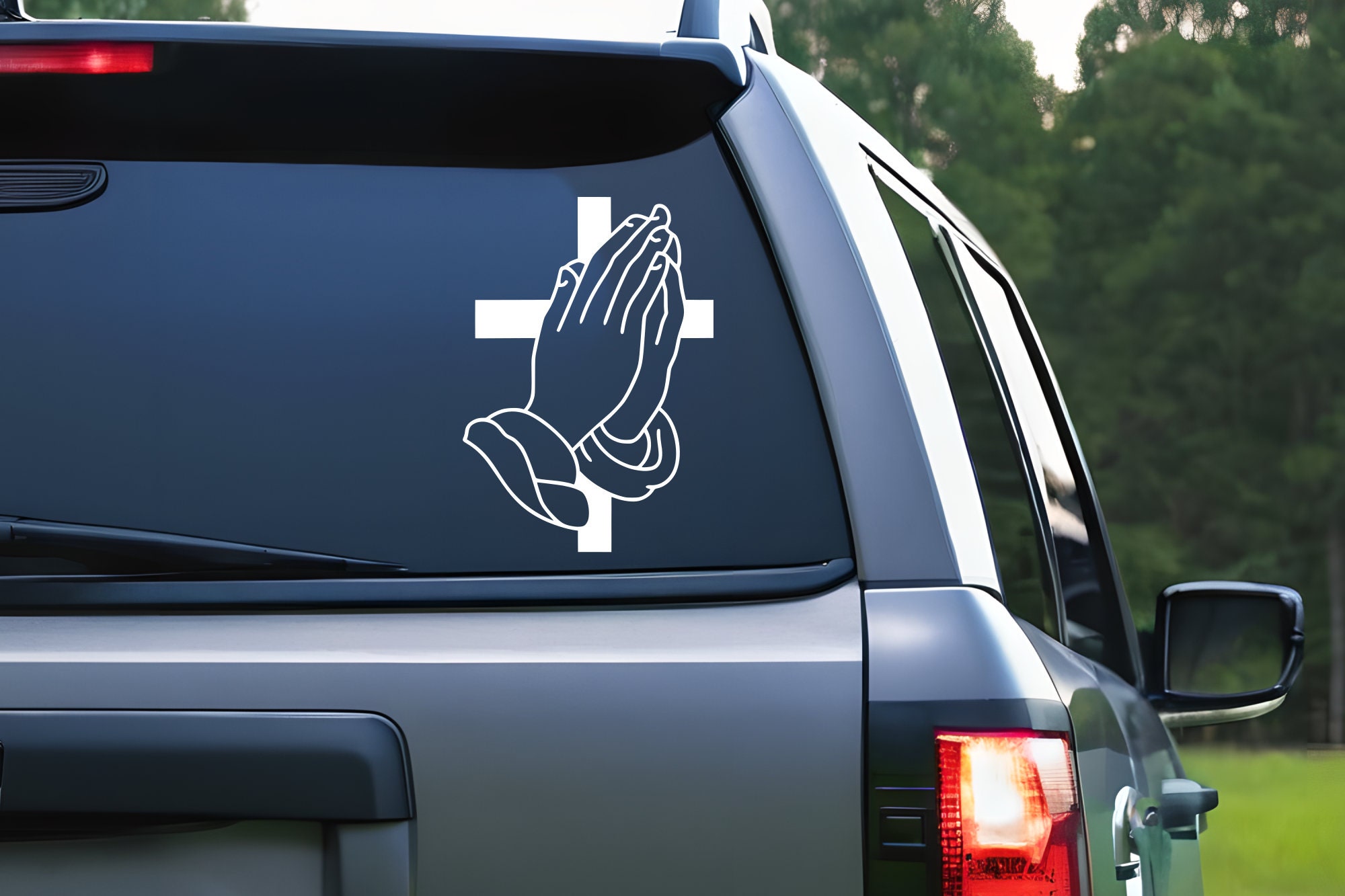 Prayer Hands Decal, Praying Christian Car Window Sticker - Etsy