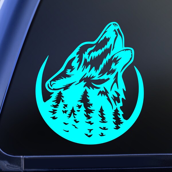 Howling Wolf Decal - Etsy