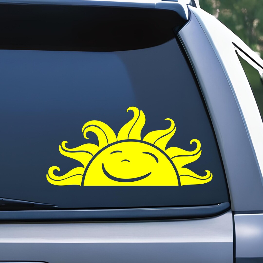 Smiling Sun Decal, Sun Rays Decal, Happy Sun Decal, Summer Sun Decal - Etsy