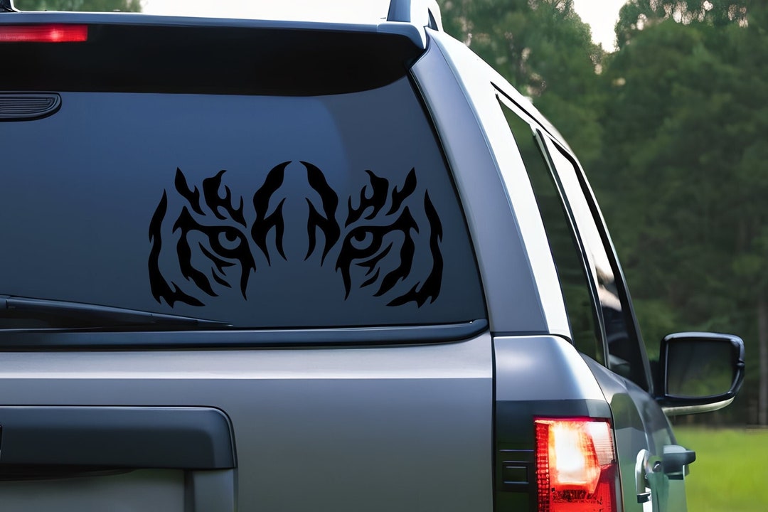 Tiger Eyes Vinyl Decal Sticker, Peeking Tiger Strips Decal, Car Window ...