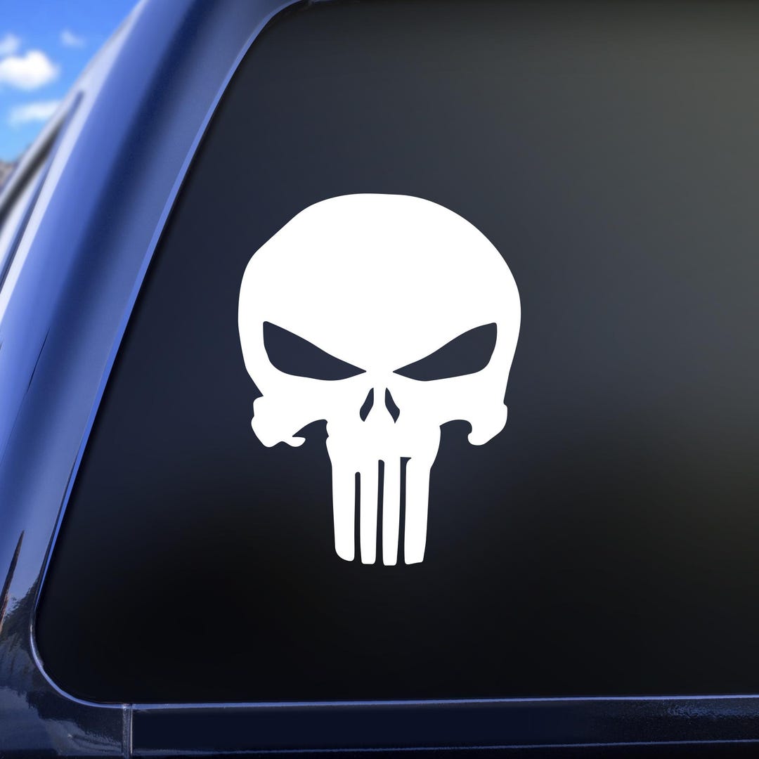 Punisher Decal, Punisher Skull Vinyl Decal, Car Window Decal - Etsy