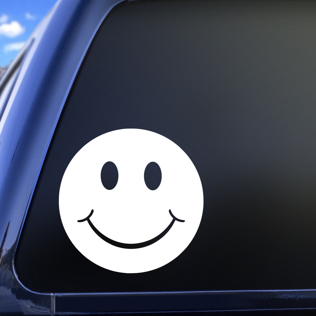 Smiley Face Decal, Car Window, Laptop, Tumbler - Etsy