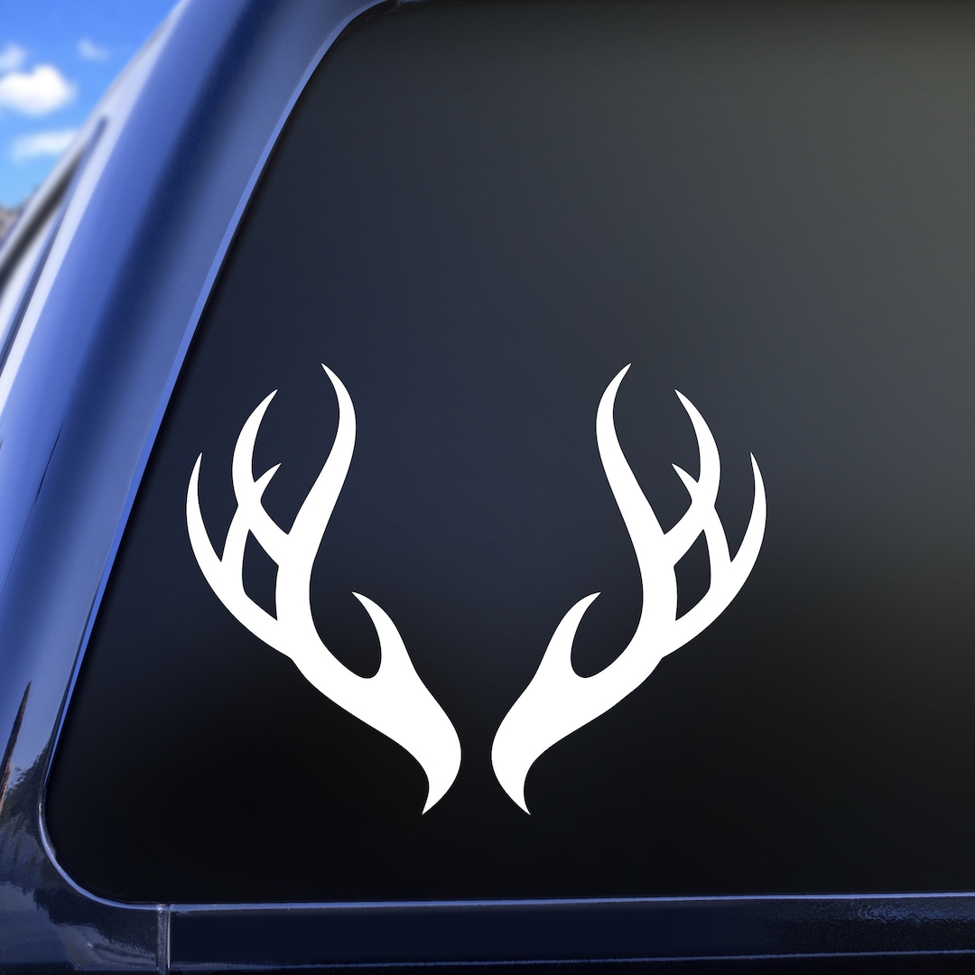 Deer Antlers Vinyl Decal Sticker - Etsy
