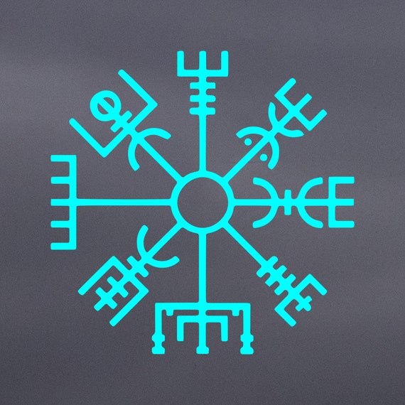Viking Compass Vinyl Decal Vegvisir Wayfinder Viking Compass | Etsy