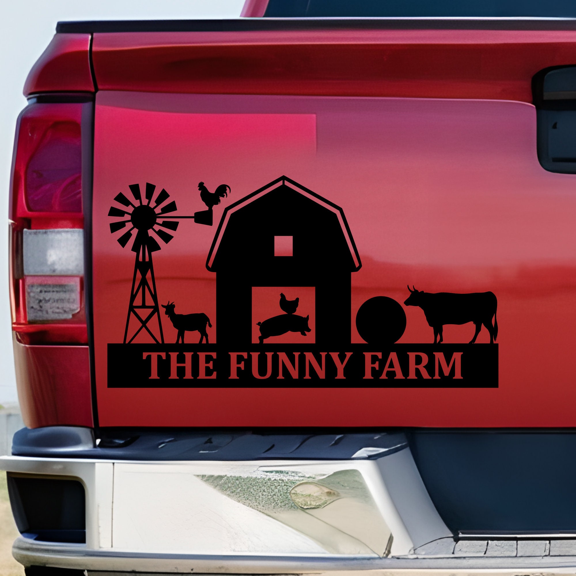 Farm / Ranch Vinyl Decal Sticker, the Funny Farm Vinyl Decal - Etsy