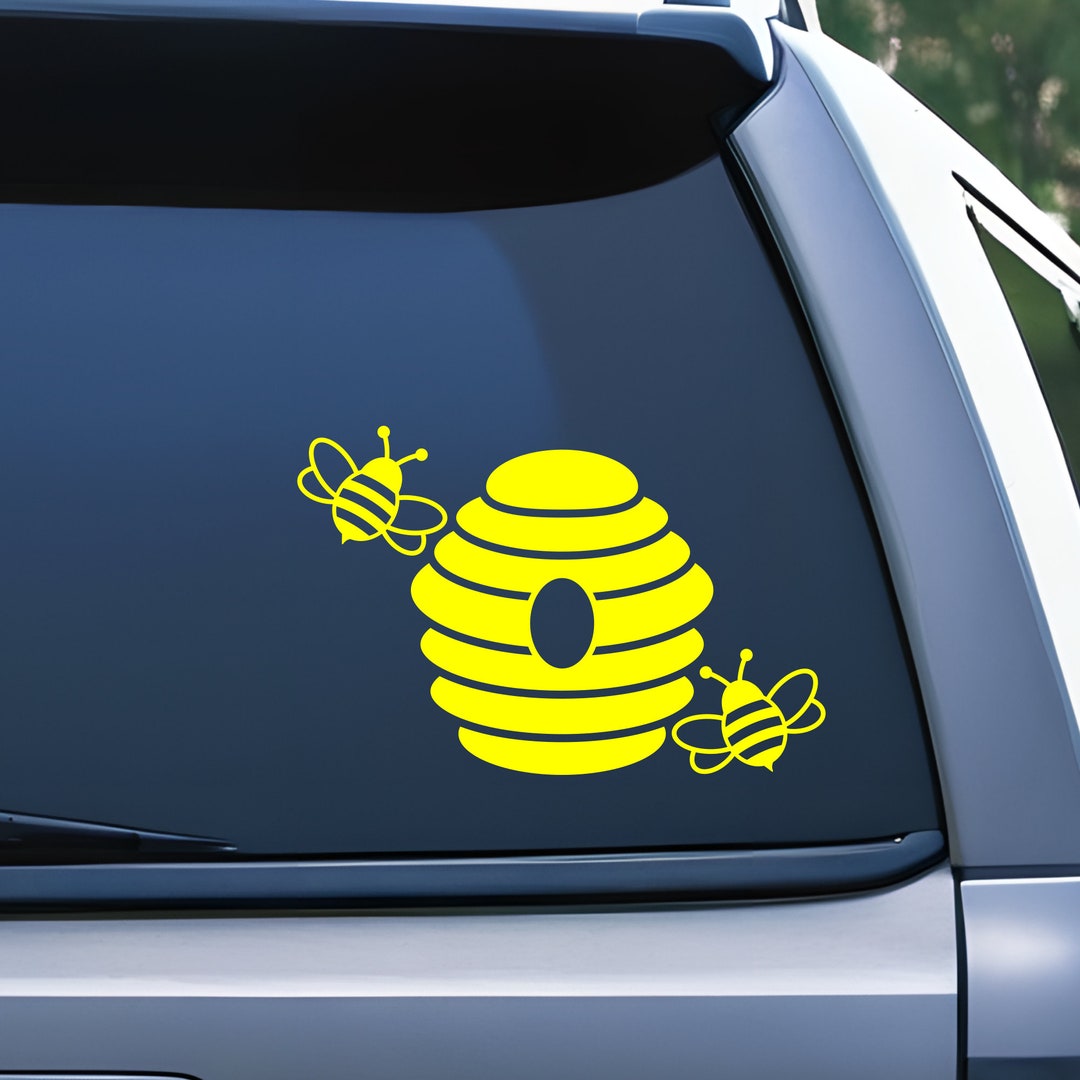 Bee Hive and Bees Vinyl Decal Sticker - Etsy