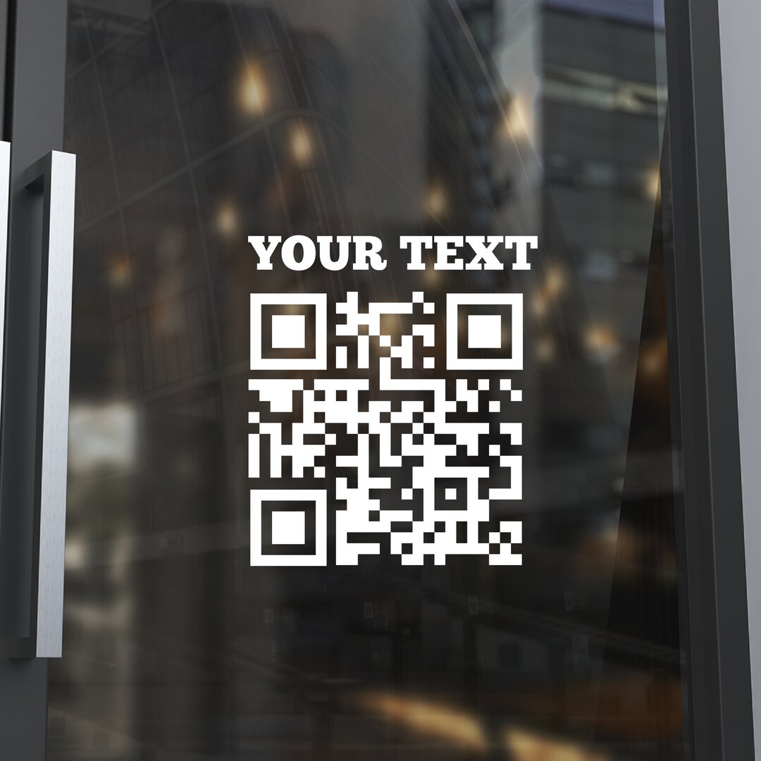 Custom QR Code and Line of Text Outdoor Rated Company Website ...