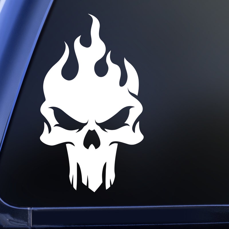 Flaming Skull - Etsy