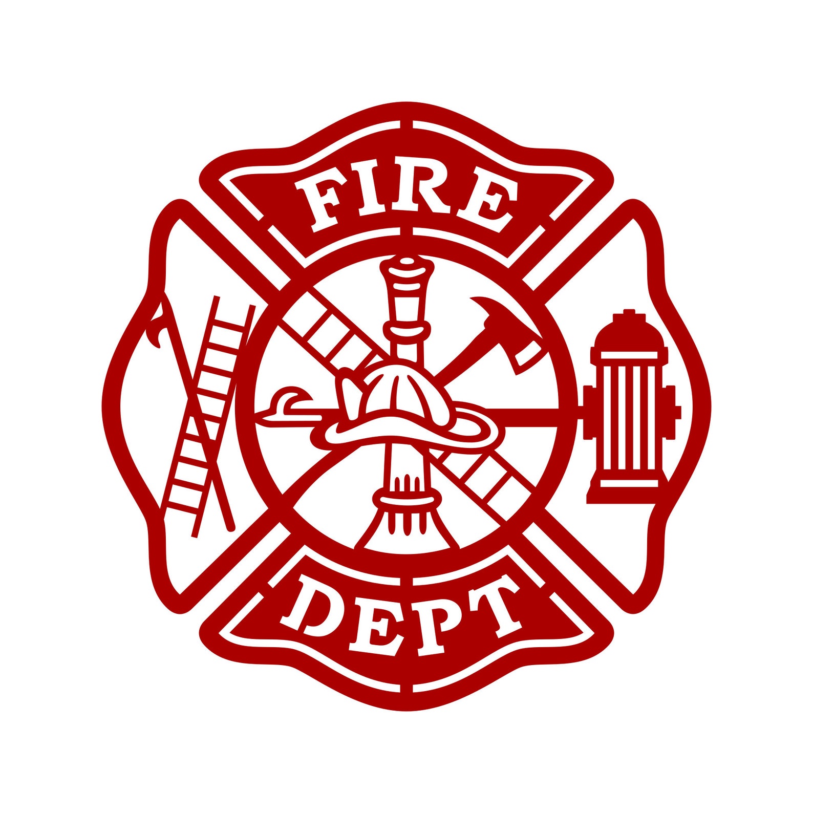 Fire Department Decal Firefighter Decal Sticker Maltese - Etsy