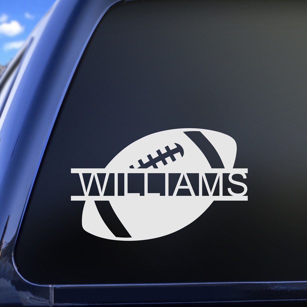 Personalized Football Vinyl Decal Sticker, High School Sports Decal - Etsy