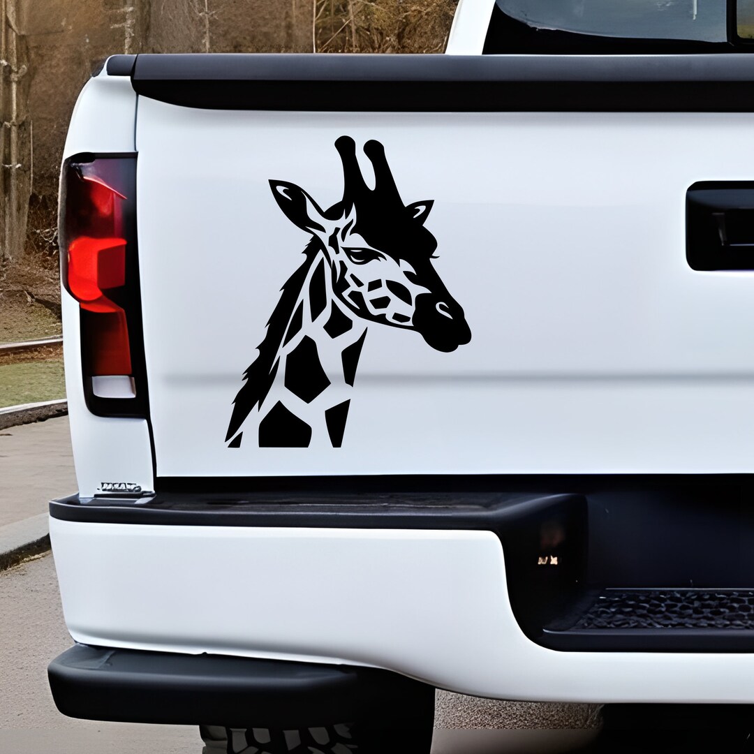 Giraffe Head Vinyl Decal, African Wildlife Car/laptop Art - Etsy