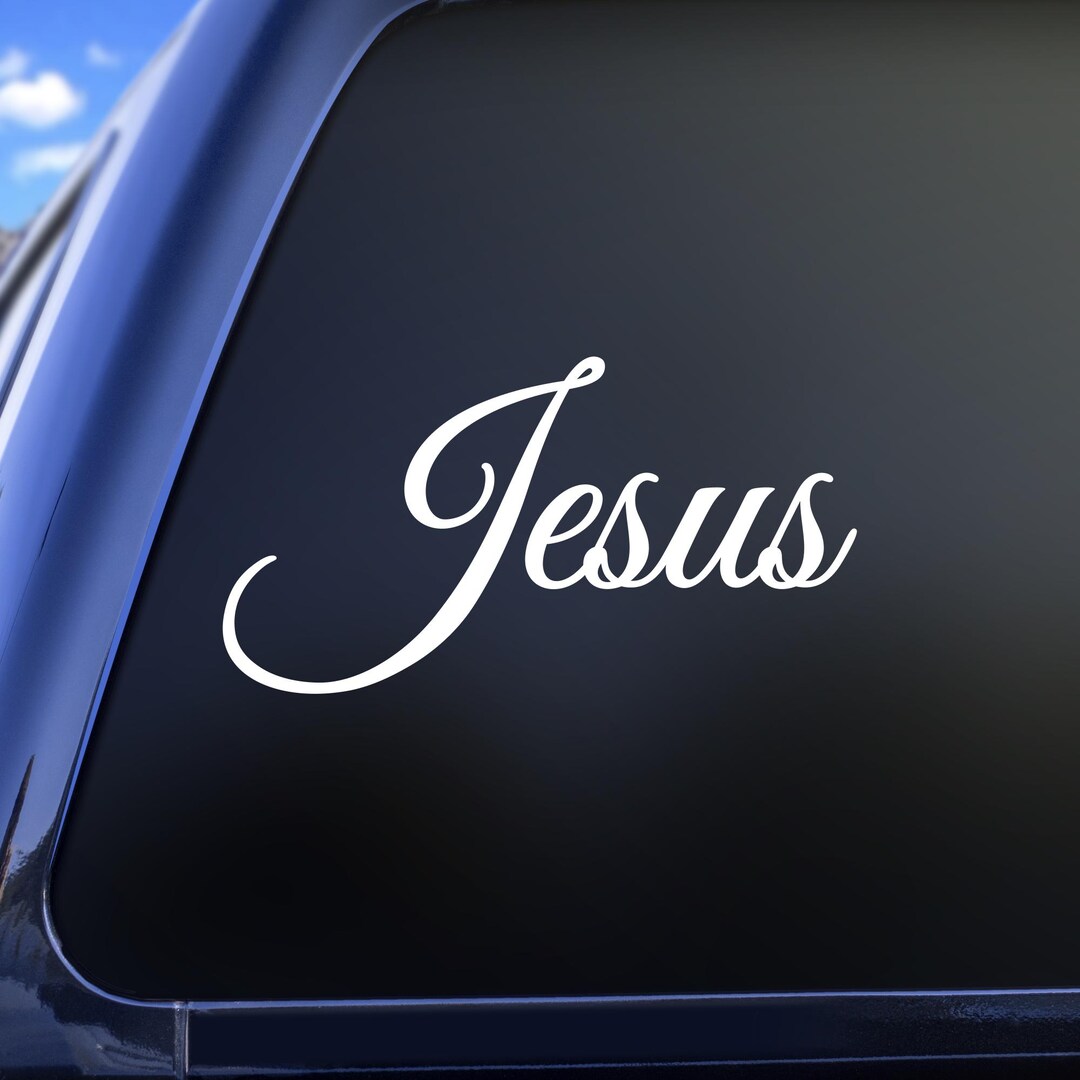 Jesus Decal: Christian Car Window Sticker - Etsy