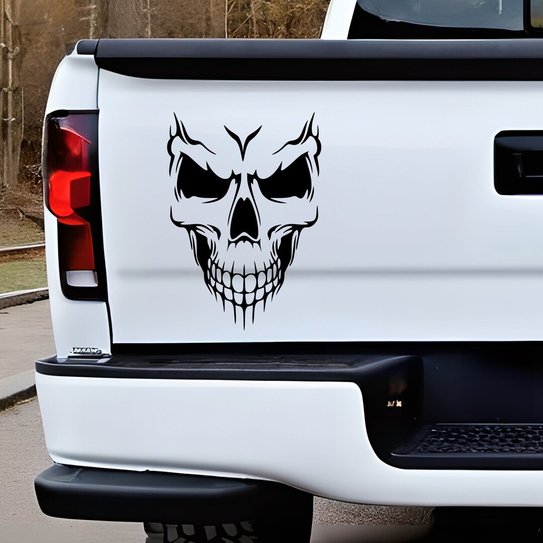 Skull Vinyl Decal Sticker | Skull Bones Decal | Cranium Skull Decal - Etsy