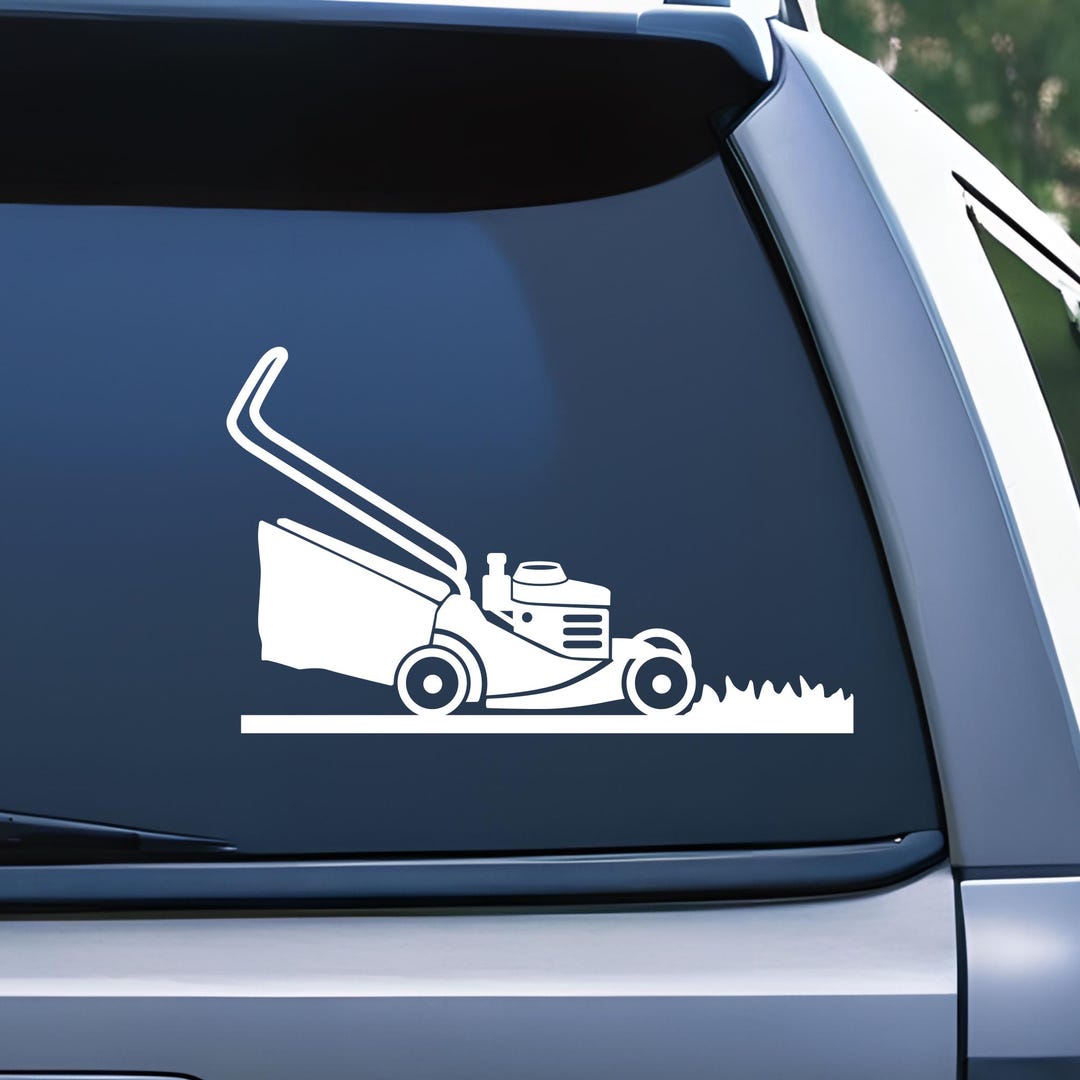Lawn Mower Decal, Push Mower Decal, Landscaping Decal - Etsy